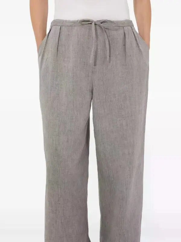 Loulou De Saison Clark Pleated Drawstring Trousers - Grey