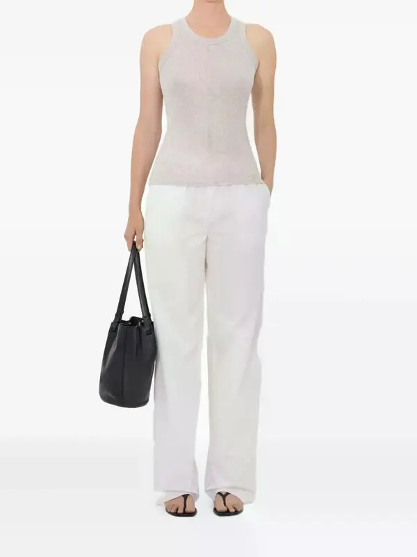 Loulou De Saison Limba Embroidered Tank Top - Grey