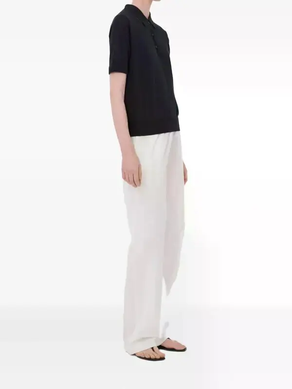 Loulou De Saison Migo Button Ribbed Polo Shirt