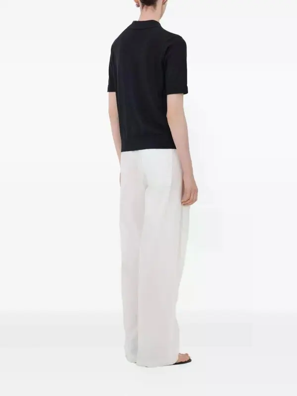 Loulou De Saison Migo Button Ribbed Polo Shirt