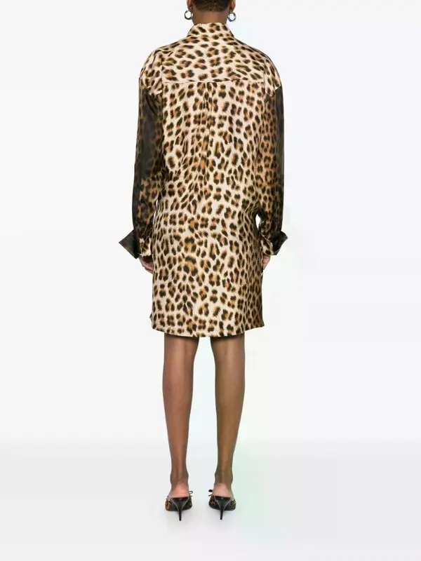 Sportmax Leopard Print Lace Mini Dress