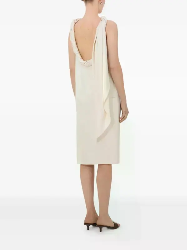 Loulou De Saison Twisted-collar Sleeveless Blouse - Neutrals