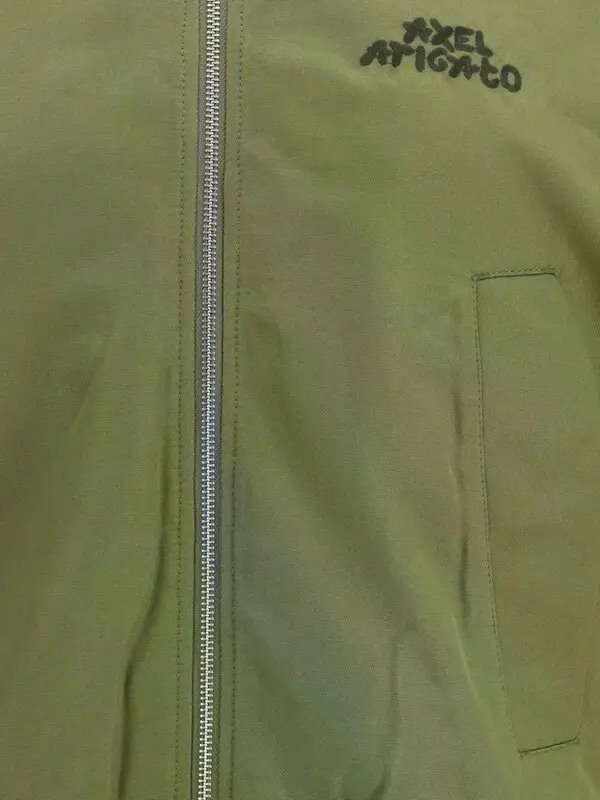 Axel Arigato Archer Ribbed Logo Bomber Jacket - Green