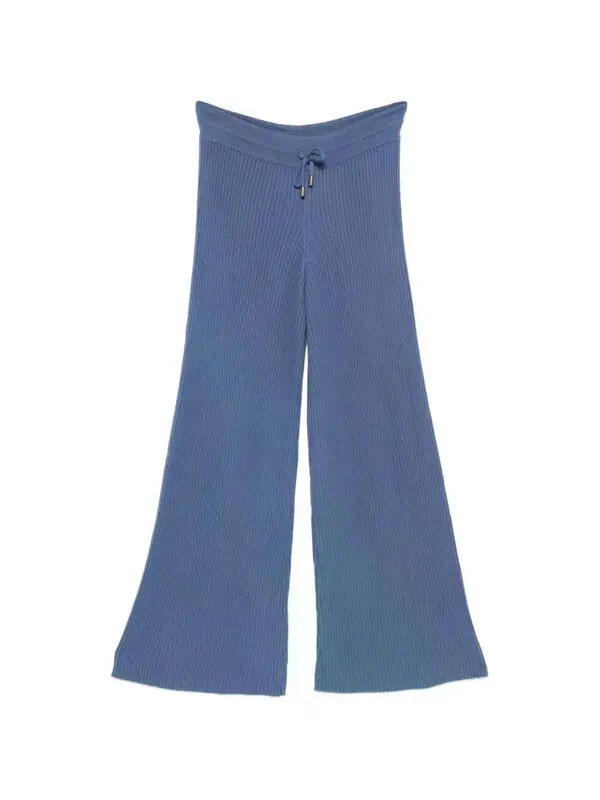 Eric Bompard Drawstring Ribbed Knit Trousers