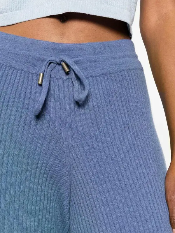 Eric Bompard Drawstring Ribbed Knit Trousers