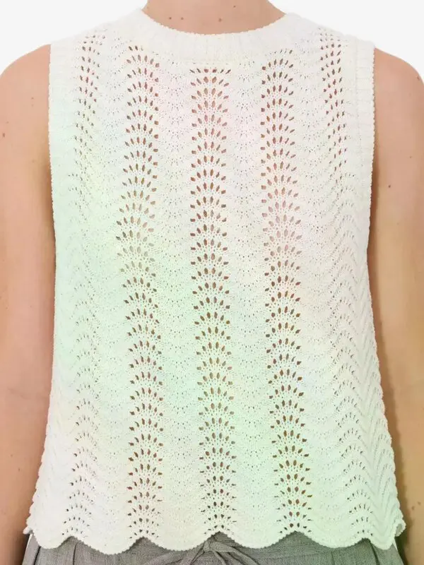 Loulou De Saison Crochet Top - Neutrals