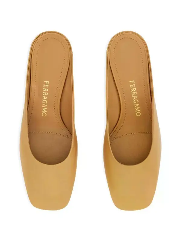 FERRAGAMO Sculptural Heel Mules