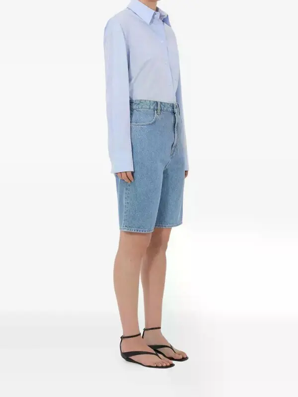 Loulou De Saison Isu Lds Zip Five-pocket Shorts - Blue