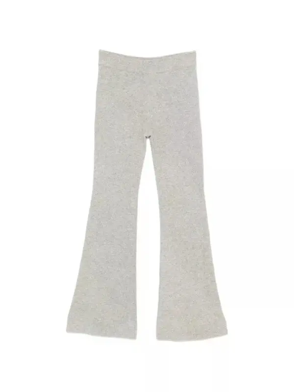 Eric Bompard Ribbed Flared Trousers - Grey