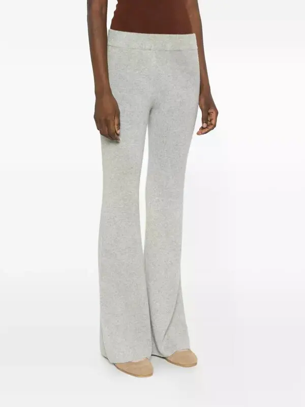 Eric Bompard Ribbed Flared Trousers - Grey