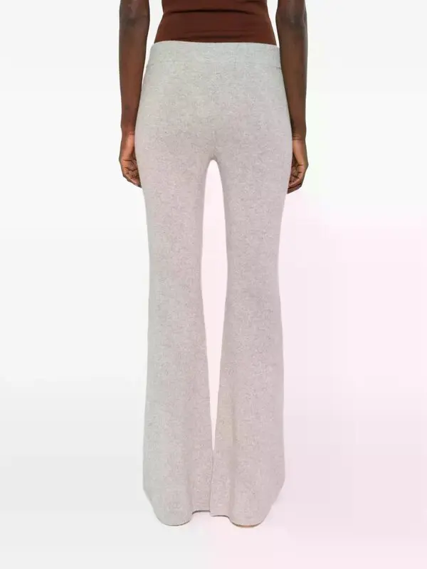 Eric Bompard Ribbed Flared Trousers - Grey