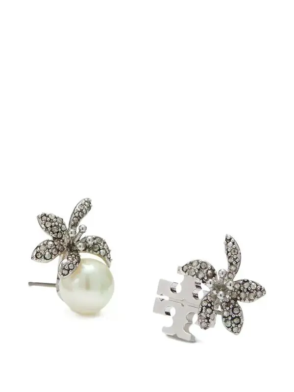 Tory Burch Moondance Pearl Flower Stud Earrings