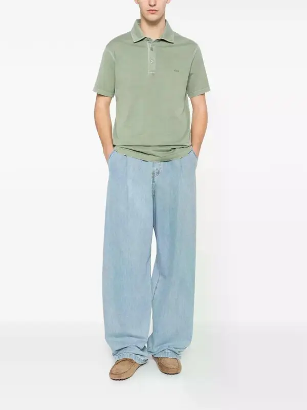 FAY Buttoned Short-sleeve Polo Shirt