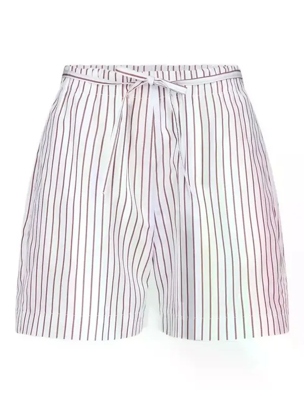 Loulou De Saison Striped Drawstring Shorts - White