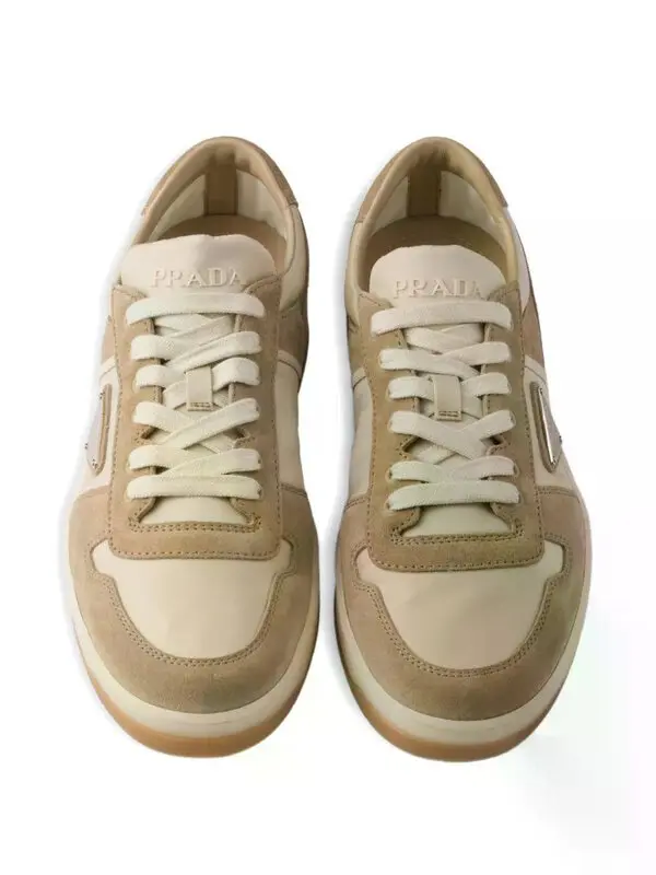 Prada Downtown Re-nylon And Suede Lace-up Sneakers