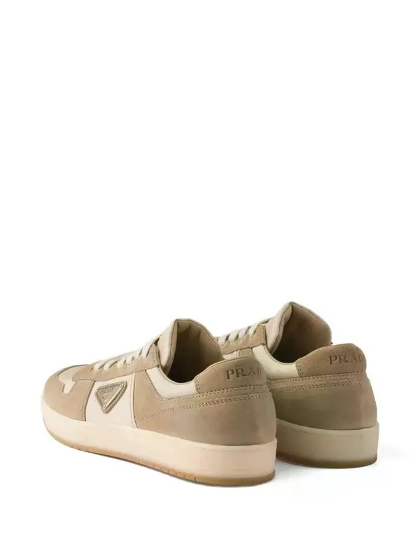 Prada Downtown Re-nylon And Suede Lace-up Sneakers