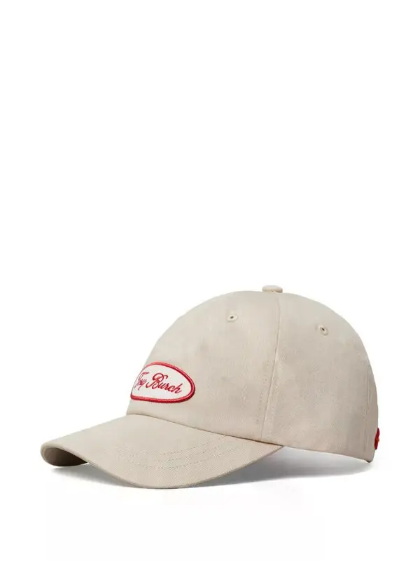 Tory Burch Baseball Cap With Logo Patch And Embroidered Flower