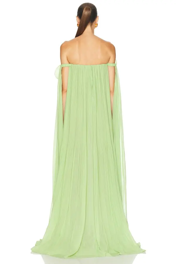 LEO LIN Jaclyn Draped Floor Length Dress