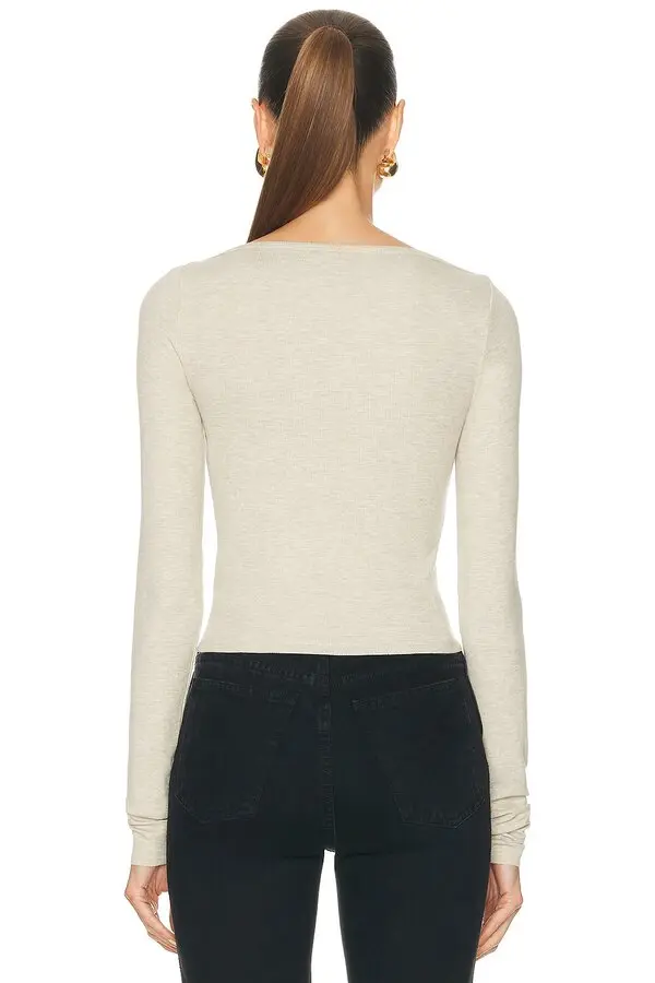 Eterne Long Sleeve Boatneck Top