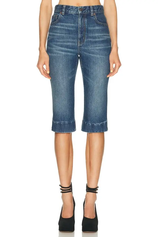 Chloé Denim Capri Pant - Faded Indigo
