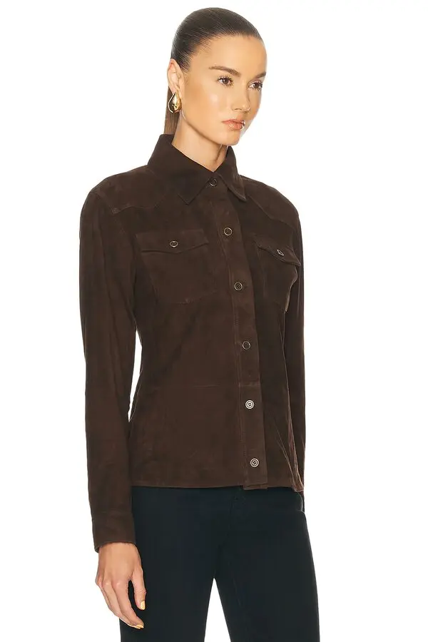 ARMA Faye Goat Suede Overshirt