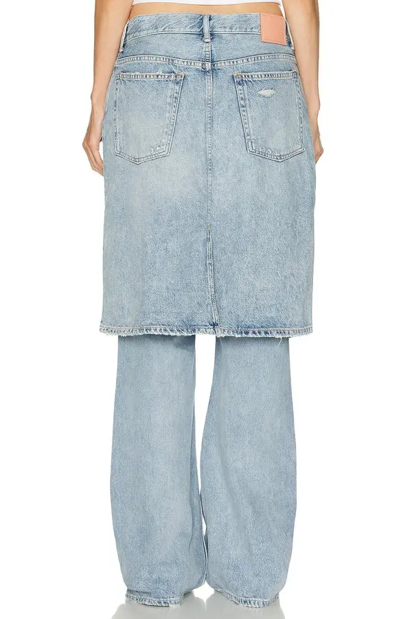Acne Studios Wide Leg Denim Pant - Light Blue
