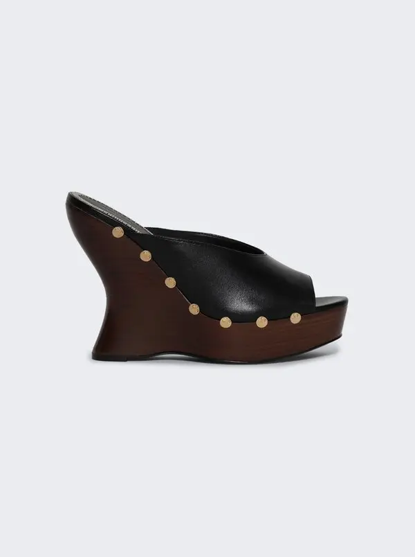 Magda Butrym Wedge Mule Sandals - Black