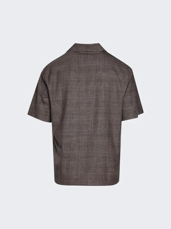 JIL SANDER Checked Shirt Marron