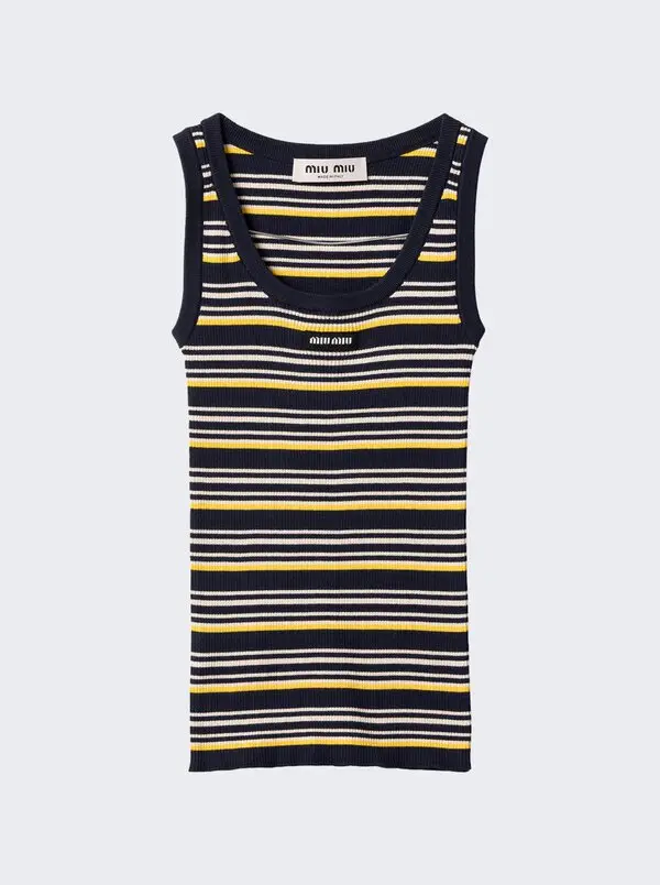 Miu Miu Striped Tank Top - Blue