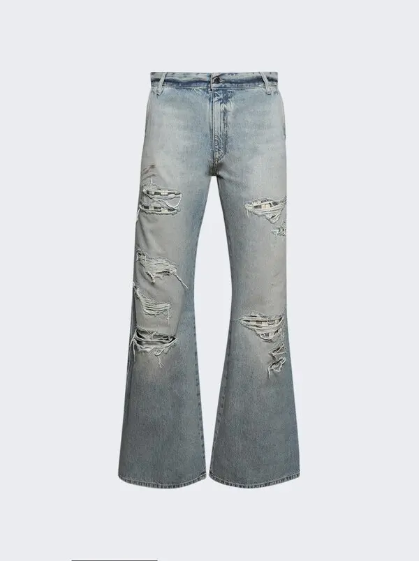 Amiri Checkered Repair Bootcut Jean