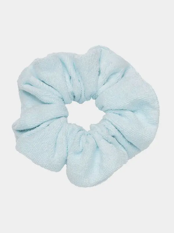 Hunza G Sunny Towelling Giant Scrunchie - Ice Blue