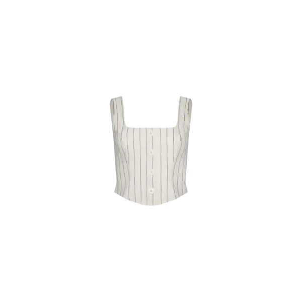 L'Agence Saga Top - Ecru/navy Stripe