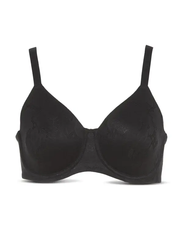 DOMINIQUE INTIMATES Jacqueline Jacquard Underwire Minimizer Bra - Black