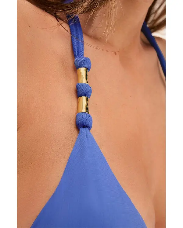 VIX PAULA HERMANNY Paula Triangle Bikini Top - Blue