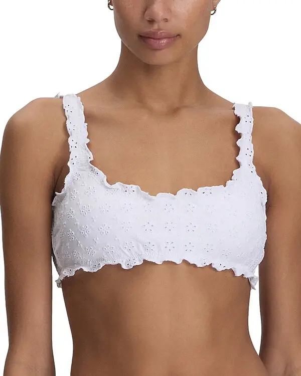 Polo Ralph Lauren Ruffle Bralette Bikini Top - White