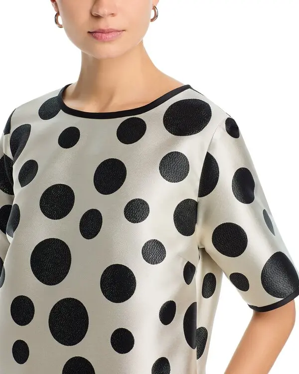 Caroline Rose Talia A-line Dress - Black/ivory