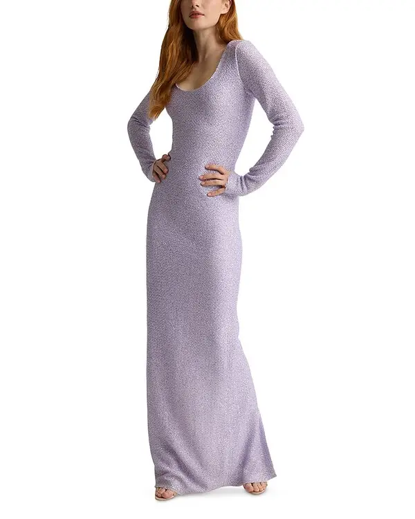 St. John Soft Sequin Knit Gown - Hyacinth