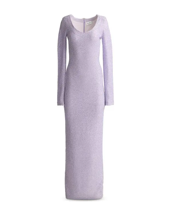 St. John Soft Sequin Knit Gown - Hyacinth