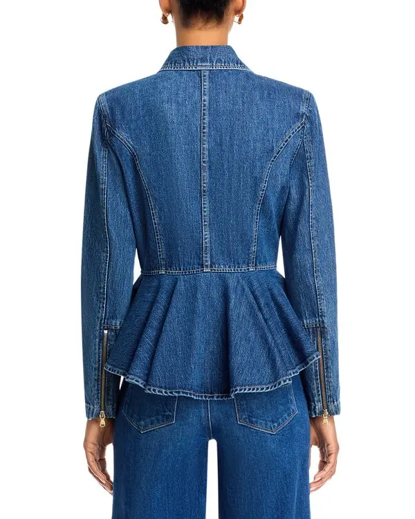 L'Agence Moxie Peplum Biker Jacket