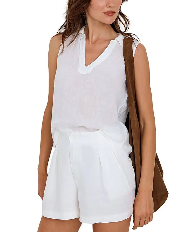 Bella Dahl Sleeveless Linen Pullover - White