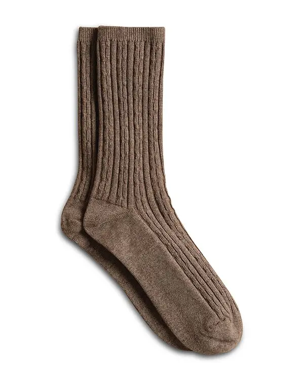 Jenni Kayne Cable Knit Socks - Ash Heather