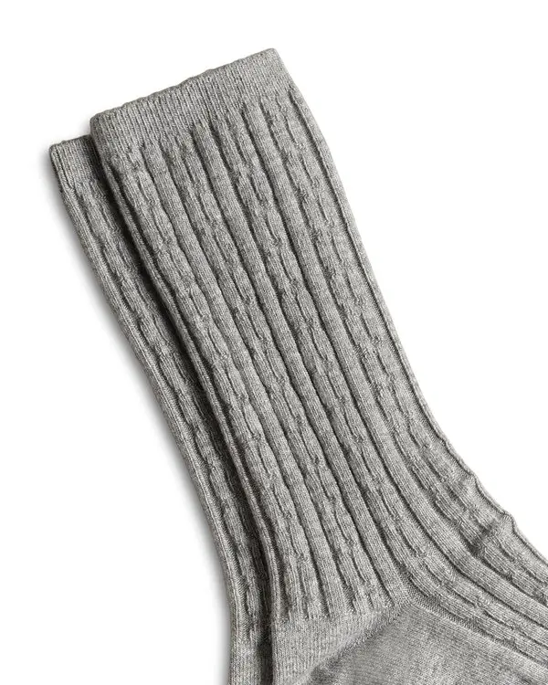 Jenni Kayne Cable Knit Socks - Grey
