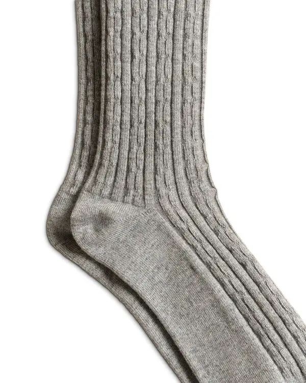 Jenni Kayne Cable Knit Socks - Grey