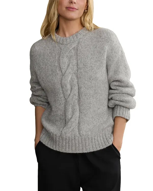 Jenni Kayne Tove Crewneck Sweater - Heather Grey