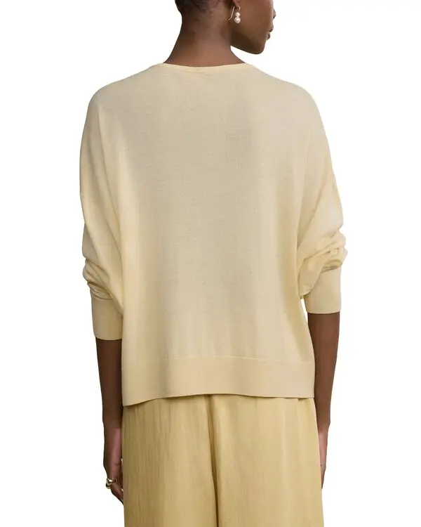 Jenni Kayne Dree V-neck Wool Sweater - Pale Yellow