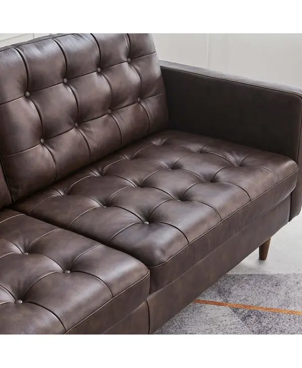MODWAY Exalt Tufted Leather Sofa