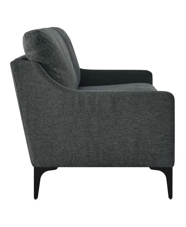 MODWAY Corland Upholstered Fabric Loveseat - Charcoal
