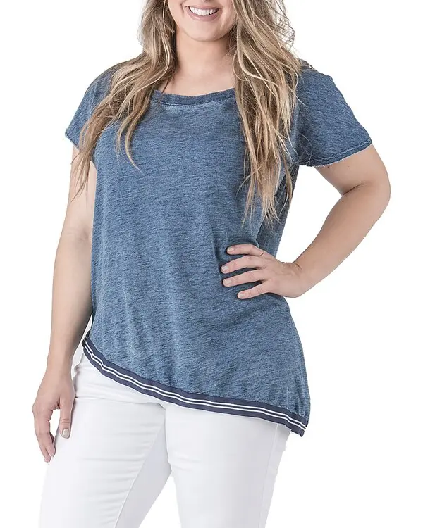 STANDARDS & PRACTICES Plus Asymmetrical Hem Knit Top