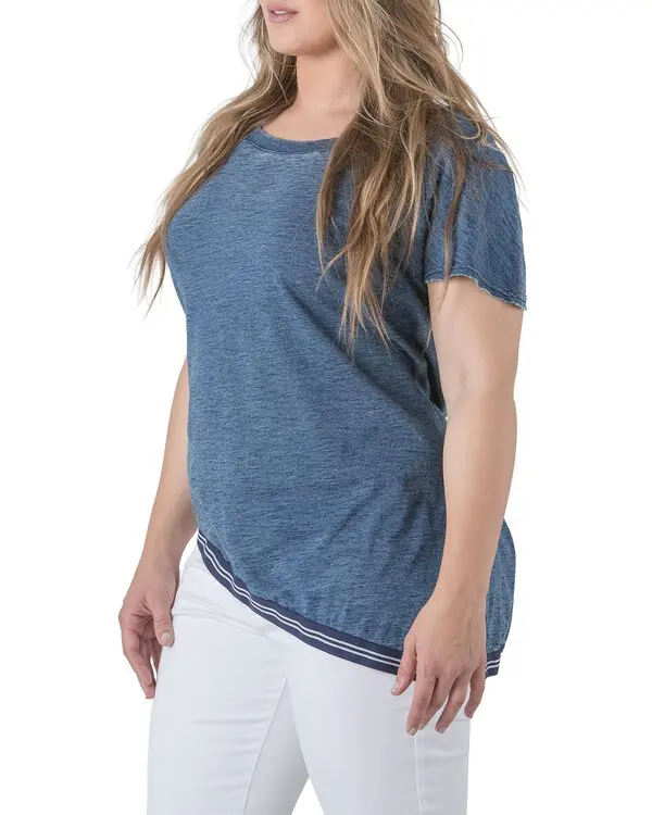 STANDARDS & PRACTICES Plus Asymmetrical Hem Knit Top