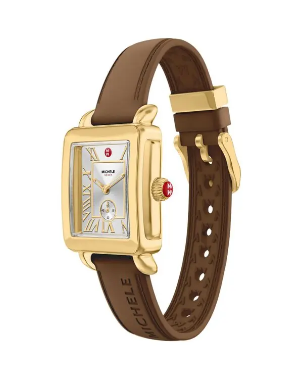 Michele Deco Mid Sport Watch, 29mm X 31mm - Brown/white